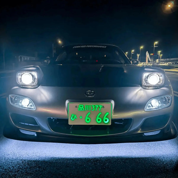Custom LED License Plate | Jiko Shiki Illuminated JDM Style – Code Red ...